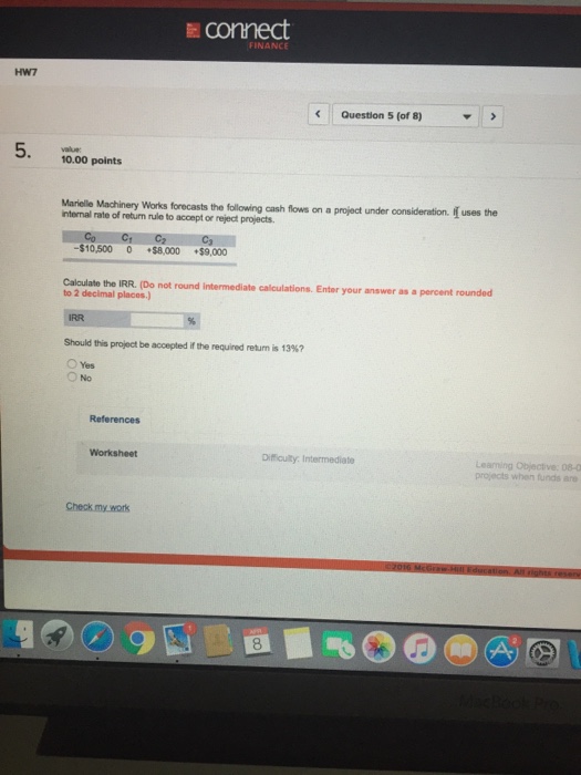 Solved Marielle Machinery Works forecasts the following cash | Chegg.com