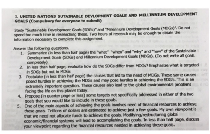 Solved Study "Sustainable Development Goals (SDGs)" and | Chegg.com