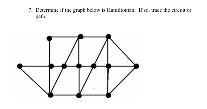 Solved 7. Determine if the graph below is Hamiltonian. If | Chegg.com