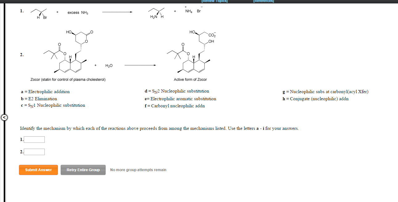 Solved Identify the mechanism by which each of the reactions | Chegg.com