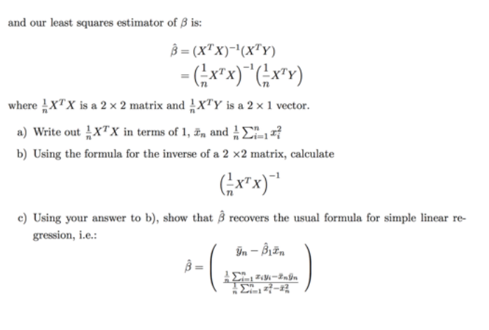 Please Explain Your Answer For This Econometrics