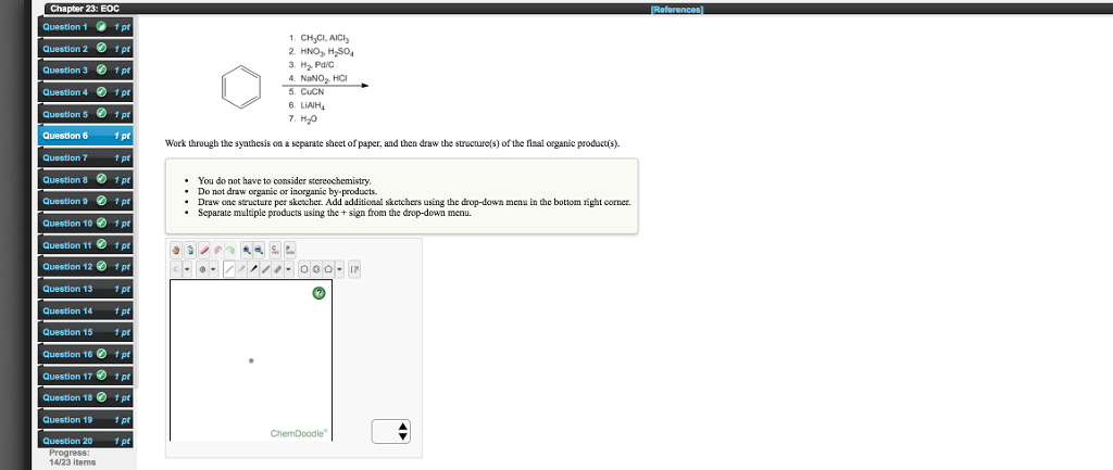 Solved Work through the synthesis on a separate sheet of | Chegg.com
