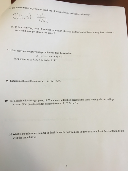 Solved In how many ways can we distribute 11 identical coins | Chegg.com