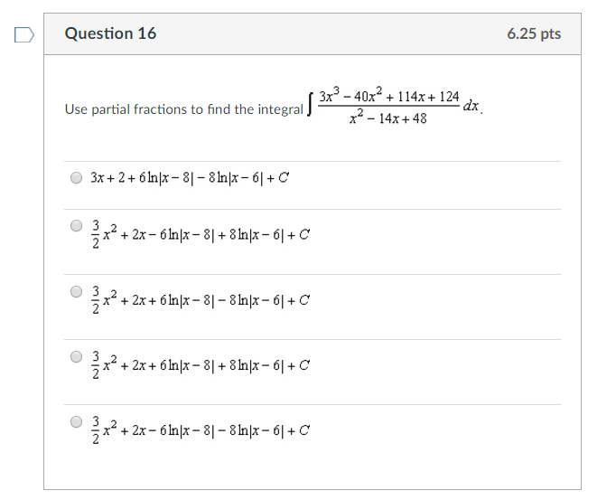 Solved Use partial fractions to find the integral integral | Chegg.com
