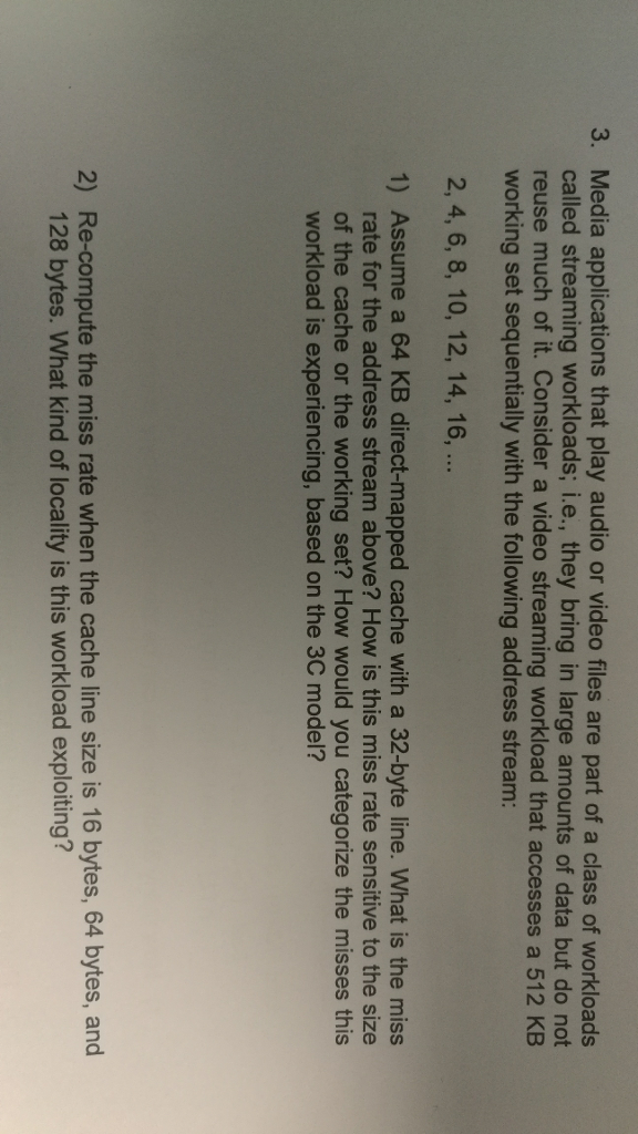 3. Media applications that play audio or video files | Chegg.com