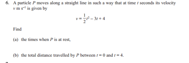 Solved A Particle P Moves Along A Straight Line In Such A