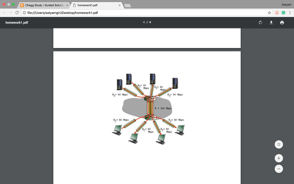 Solved Problem 5: End to End Throughput and Bottleneck | Chegg.com