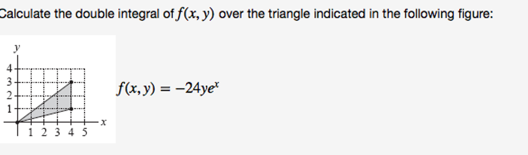 Solved Calculate the double integral of f(x, y) over the | Chegg.com
