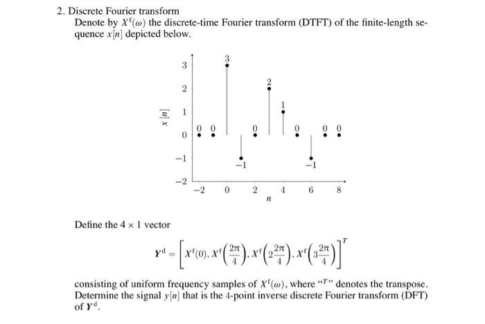 Solved Discrete Fourier transform Denote by X^f(omega) the | Chegg.com