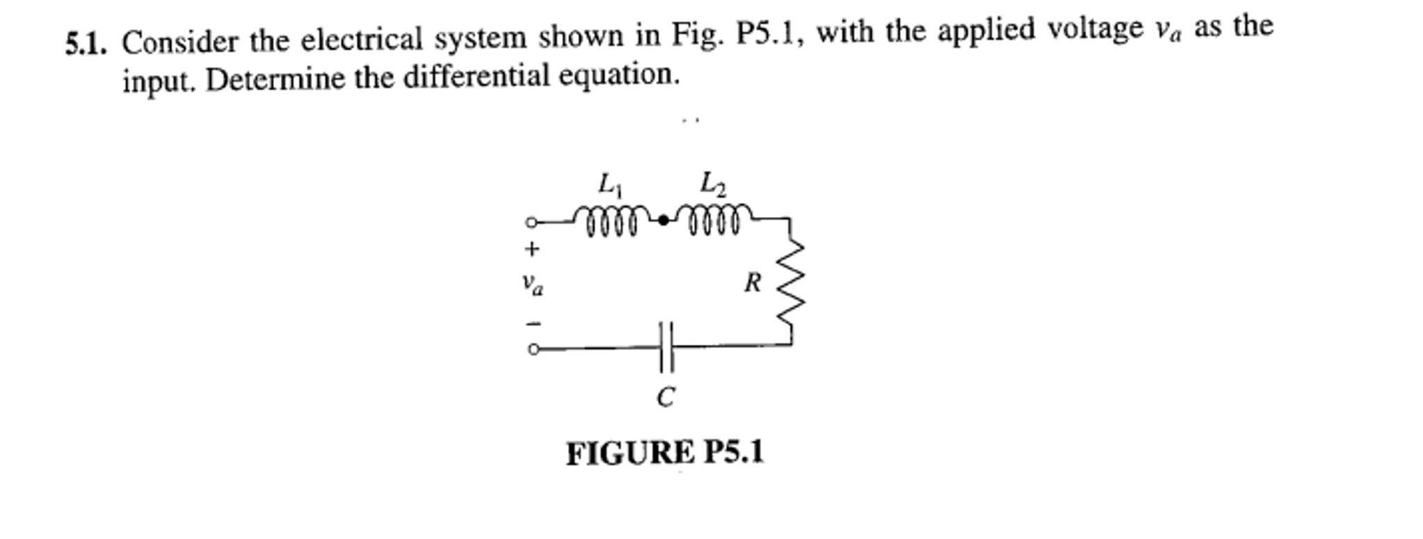 Solved Consider the electrical system shown in Fig. P5.1, | Chegg.com