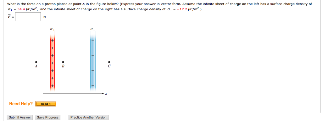 Solved What is the force on a proton placed at point A in | Chegg.com