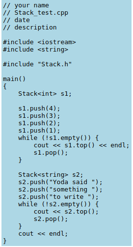 Solved #ifndef STACK H #define STACK H /1 your name // | Chegg.com