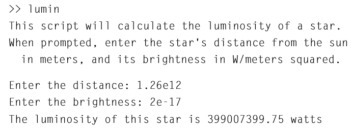 Solved 12 Write a script lumin that will calculate and print | Chegg.com