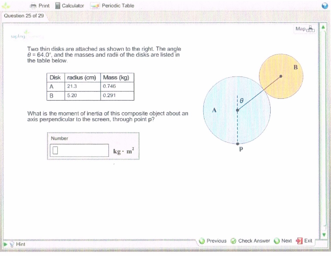 Solved Two thin disks are attached as shown to the right. | Chegg.com