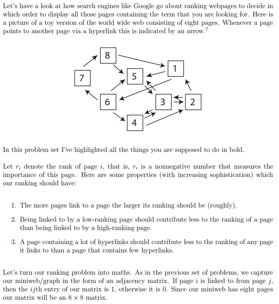 Solved Let's have a look at how search engines like Google | Chegg.com