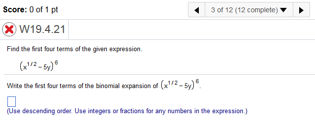 Solved Find the first four terms of the given expression. | Chegg.com