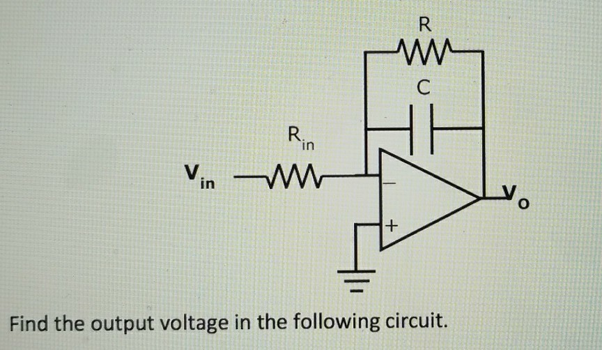 Solved in 0 ri Find the output voltage in the following | Chegg.com