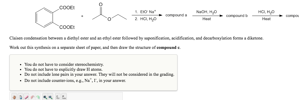 Solved COOEt 1. EtO Na 2. HCI, H20 NaOH, H20 Heat HCI, H2O | Chegg.com