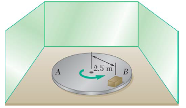 Solved A turntable A is built into a stage for use in a | Chegg.com