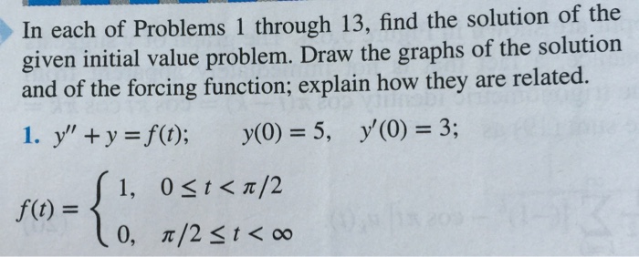 Solved In each of Problems 1 through 13, find the solution | Chegg.com
