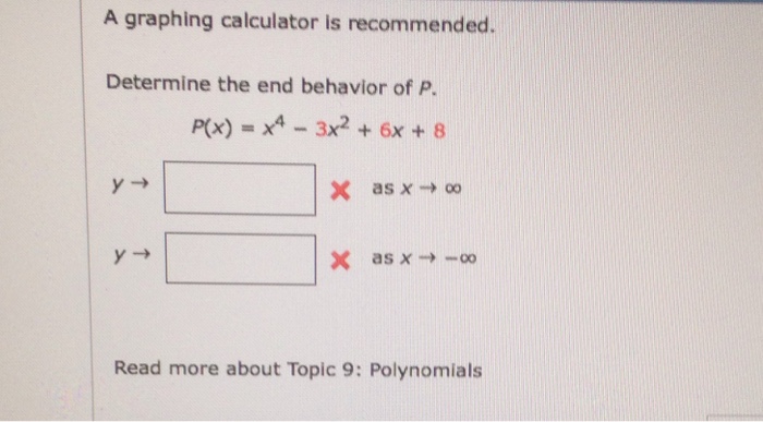 Solved A graphing calculator is recommended. Determine the | Chegg.com