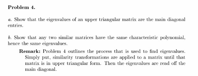 Solved Show that the eigenvalues of an upper triangular | Chegg.com