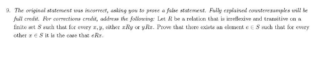 Solved Let R be a relation that is irreflexive and | Chegg.com