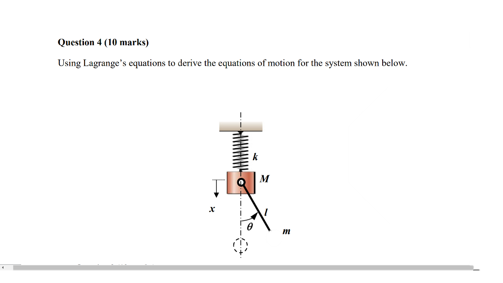 Solved Using Lagrange's equations to derive the equations of | Chegg.com