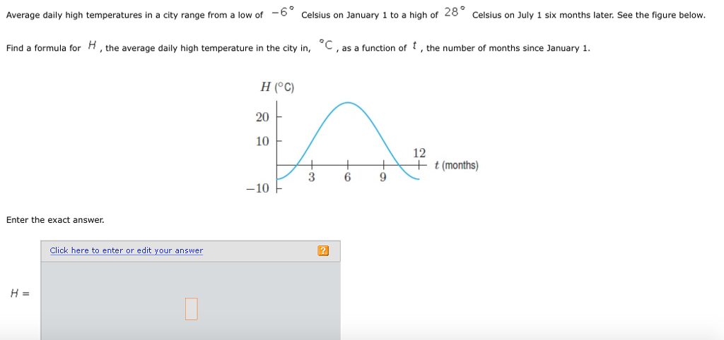 Solved Average daily high temperatures in a city range from | Chegg.com