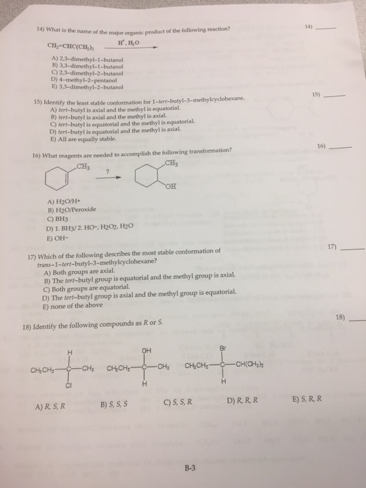 Solved Identify least stable conformation for | Chegg.com Solved Identify least stable conformation for | Chegg.com