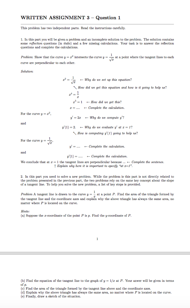 Solved WRITTEN ASSIGNMENT 3 - Question 1 This problem has | Chegg.com