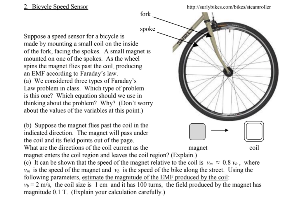 Solved 2. Bicycle Speed Sensor | Chegg.com