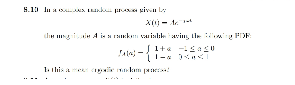 Solved 8.10 In a complex random process given by the | Chegg.com
