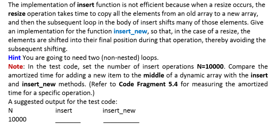 Solved MAIN QUESTION IS TO WRITE THE TEST CODE. PLEASE | Chegg.com