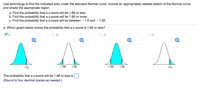 Find The Area Under The Standard Normal Curve To The Right Of Z 1 ...