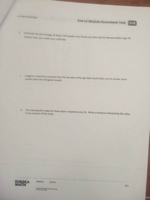 Solved End-of-Module Assessment Task 66 STORY OF RATIOS 6.6 | Chegg.com