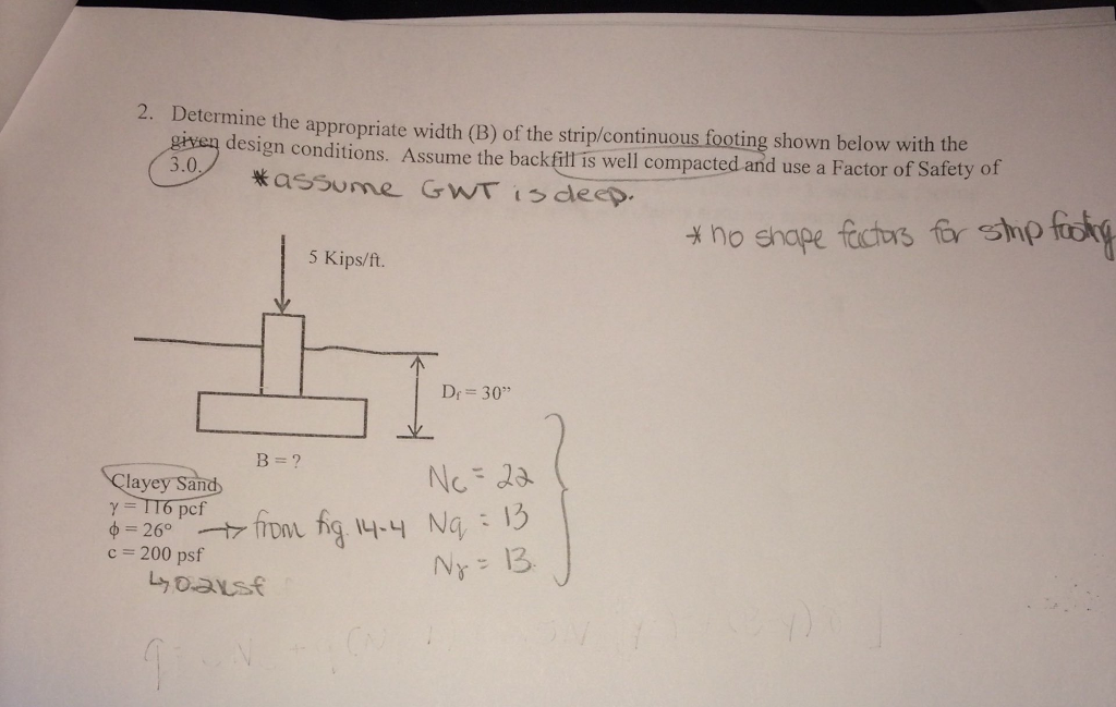 Solved Determine the appropriate width (B) of the | Chegg.com Solved Determine the appropriate width (B) of the | Chegg.com
