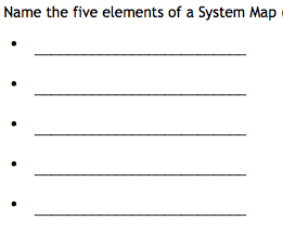 Solved Name the five elements of a System Map ______ | Chegg.com