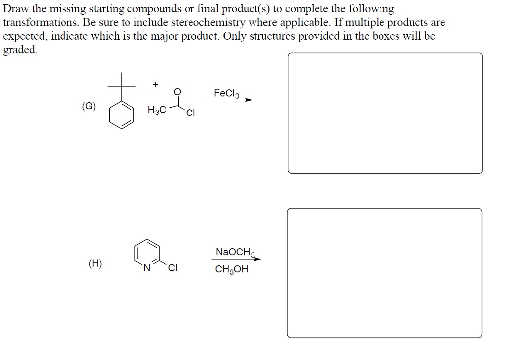 Solved Draw the missing starting compounds or final | Chegg.com
