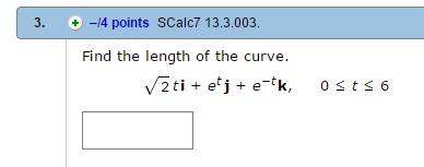 Solved Find the length of the curve. Squareroot 2 ti + e^t | Chegg.com
