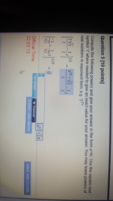 Solved Question 5 [10 points] Compute the following powers | Chegg.com
