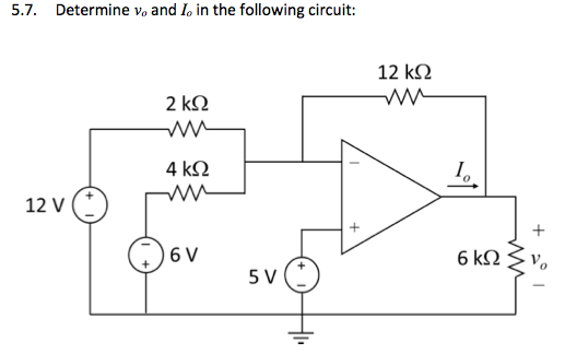 Solved Determine v0, and I0. in the following circuit: | Chegg.com