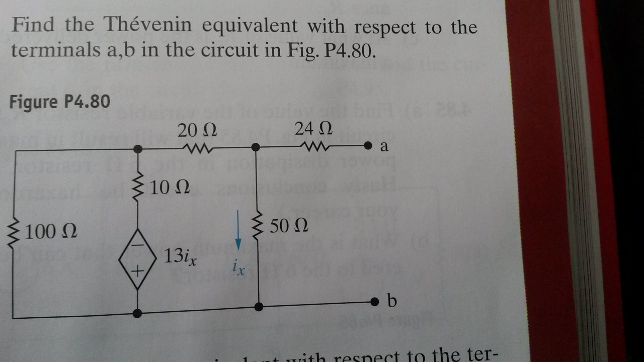 Solved Find the Thevenin equivalent with respect to the | Chegg.com