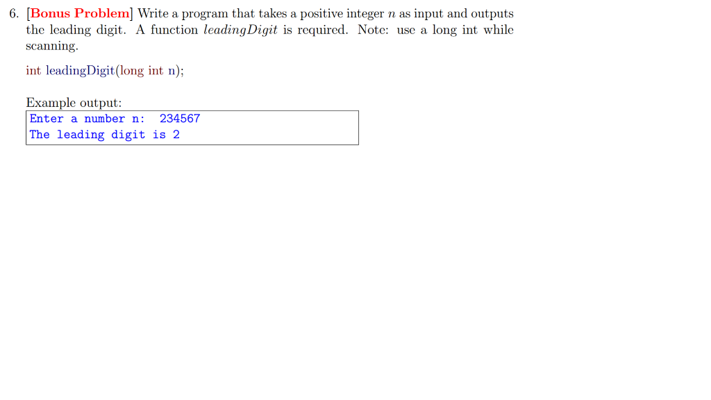 Solved Write a program that takes a positive integer n as | Chegg.com