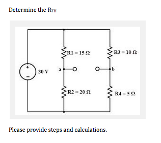 Solved Determine the RTH Please provide steps and | Chegg.com