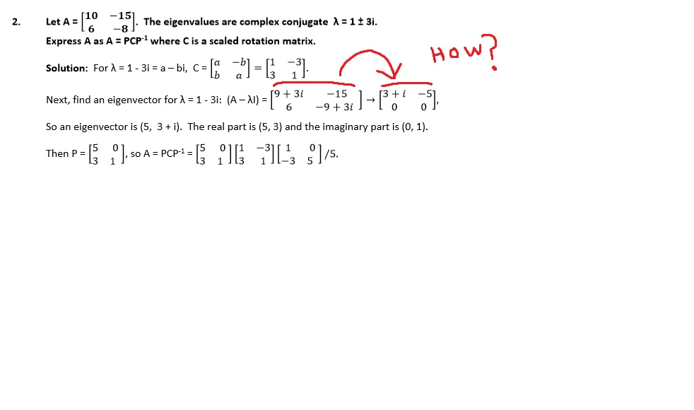 Solved Need explanation on how it changes from 9+3i to 3+i | Chegg.com