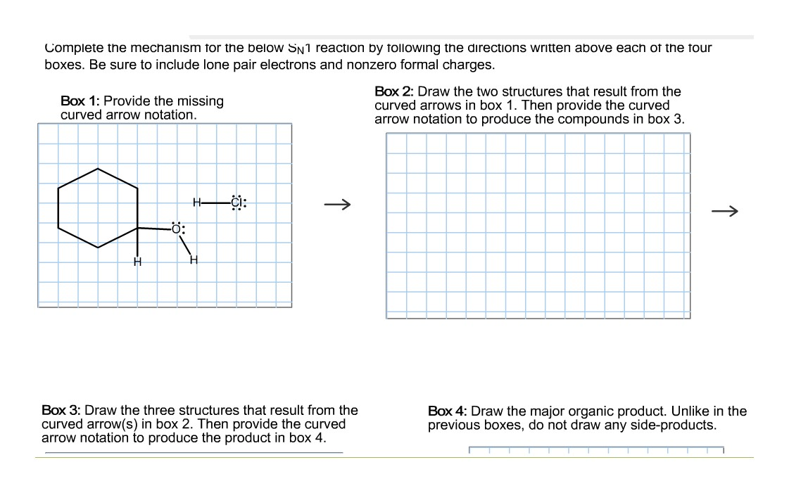 Solved Complete tne mechanism for tne below S_N1 reaction by | Chegg.com