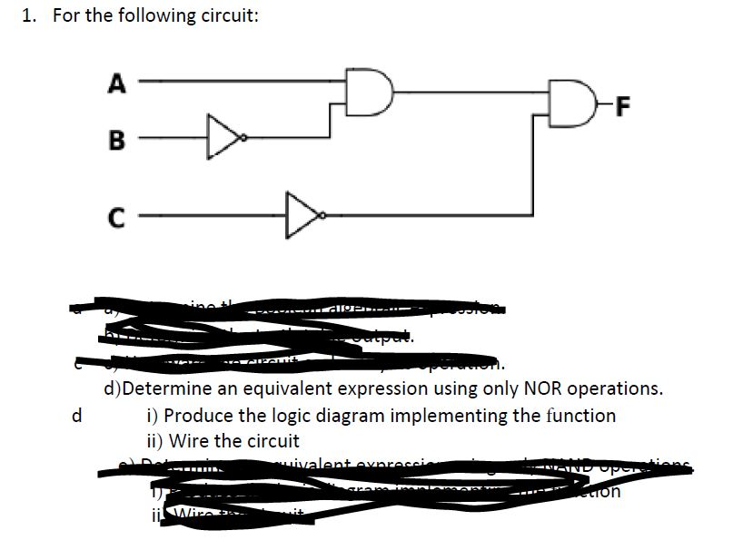 Solved For The Following Circuit D Determine An 6034