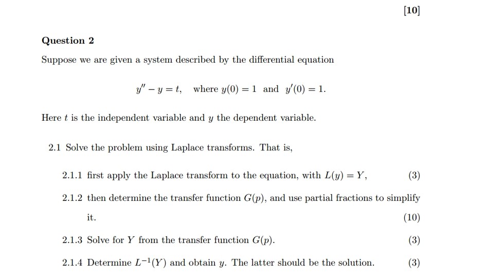 Solved Suppose we are given a system described by the | Chegg.com