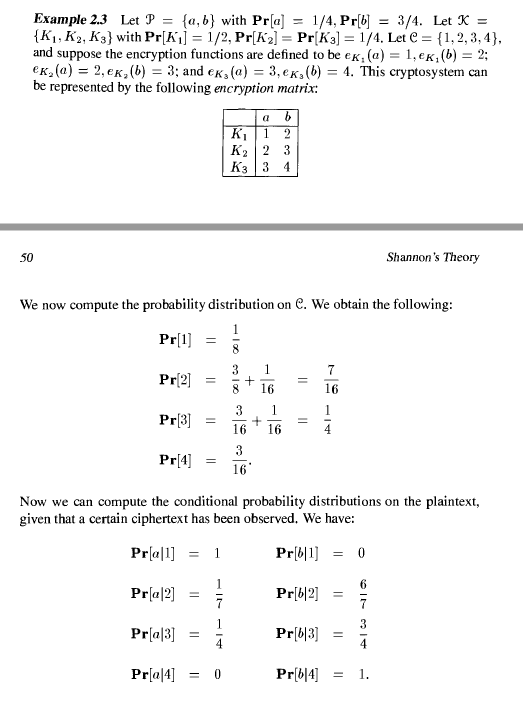 Solved Example 2.3 Let P a, b) with Pr 1/4, Pr b 3/4. Let | Chegg.com